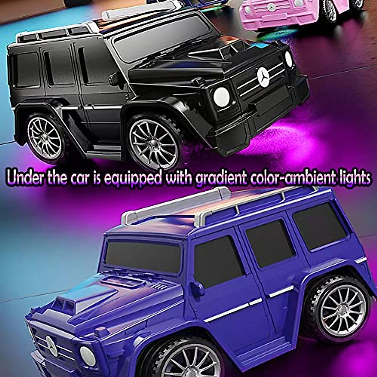 SCKTYZS Mini Remote Control Car Watch Kids Toys,2.4GHz Girl Long Distance Wrist Watch RC Car with Dustproof Cover,Pink Alloy Racing Car USB Charging Cartoon RC Small Car Interactive Game Toys