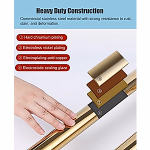 Contemporary Interior Exterior Front Door Handle, Glass Shower Push Pull Door Handle, Heavy Duty Sliding Barn Door Handles, Double Sided, 24/31/39/47/59 Inch Long (Brushed Black 50cm/19.7in)