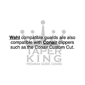 Taper King Hair Clipper Guide Comb Guard Set - Fool Proof Tapers & Fades at Home! Sapphire (#1/2 to #3) - Compatible with Wahl/Conair Clippers!