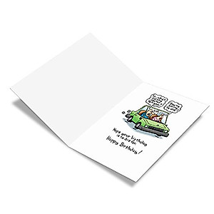 NobleWorks Hilarious Birthday Greeting Card with 5 x 7 Inch Envelope (1 Card) BdayGoing to Die Randy McIlwaine Birthday Cartoon 8547Z