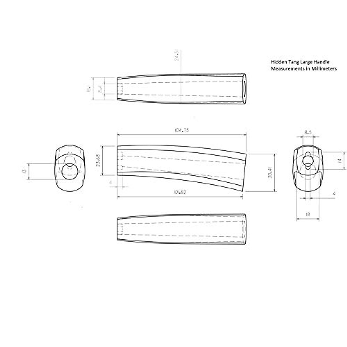KATSURA Woodworking Project Kit – Gyuto Chef Knife Blank Hidden Tang – 8 Inch – Japanese Premium AUS 10, 67 Layers Damascus Steel – NO LOGO