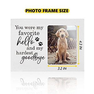 CHONIC Pet Urns for Dogs Ashes, Dog Urns with Photo Frame, Cat Ashes Keepsake Box, Loss of Dog Sympathy Urn, Pet Memorial Gifts, Pet Bereavement Gift, Dog Pass Away Remembrance Gift (White)