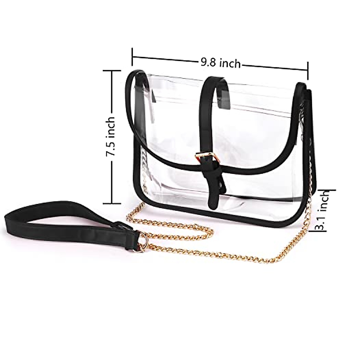 MOETYANG Clear Purse Crossbody for Women Shoulder Bags Stadium Approved See Through