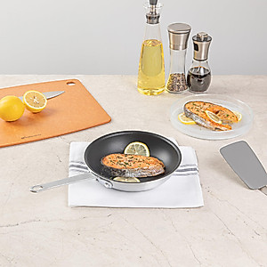 Restaurantware-Met Lux 9 Inch Fry Pan, 1 No-Stick Frying Pan - Induction-Ready, Triple-Riveted, Black Aluminum Cooking Skillet, Durable, For Searing, Sautéing, And Browning Food