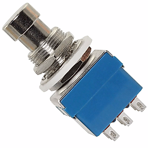 MEETOOT 2pcs 9 Pin 3PDT Effector Button Brush Box True Bypass Guitar Effects Pedal Box Stomp Foot Metal Switch