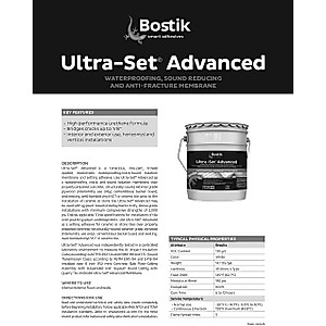 Bostik Ultra-Set Advanced Waterproofing, Sound Reduction and Crack Isolation Membrane