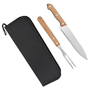 Happyyami 1 Set Barbecue and Fork Tools Poultry Serving Fork Chef Carving Fork Barbecue Cutter Grilling Accessories Kit Barbecue Kitchen Fork Stainless Steel Travel Chicken Household