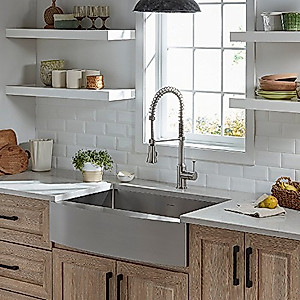 American Standard 18SB.9332200A.075 Pekoe 33X22-Inch Apron Sink With Grid And Drain, Stainless Steel