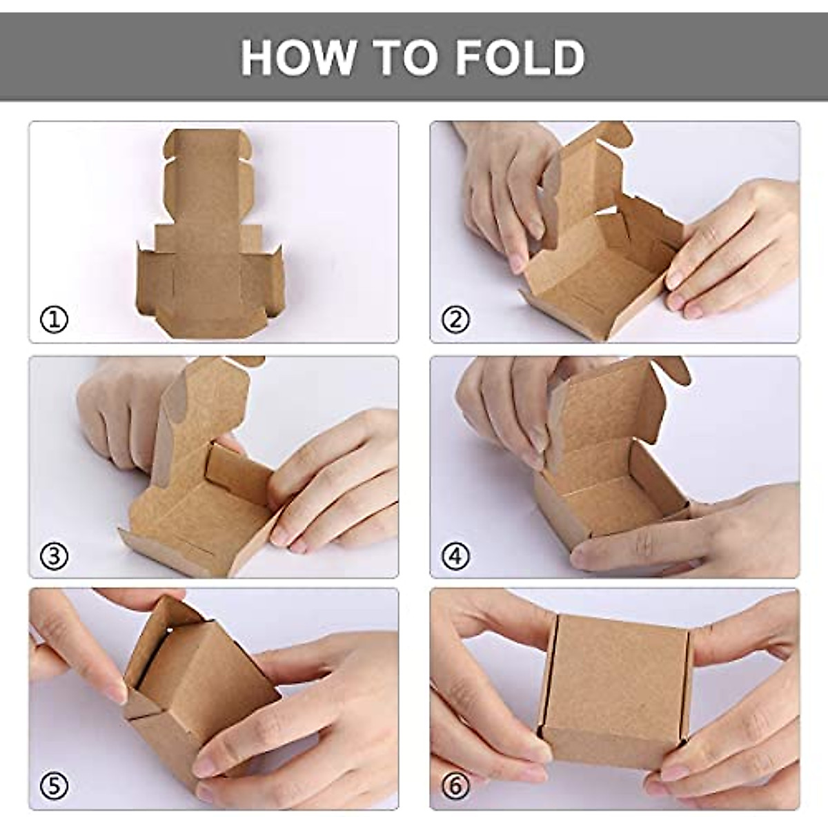 Sdootjewelry Small Kraft Gift Box, 30 Packs 4.13''×4.13''×1.57'' Mini Brown Kraft Paper Box Cardboard Ring Earring Jewelry Boxes