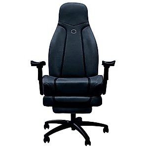 Cooler Master Synk X Ultra Black Ergonomic Real-Time Tactile Immersion Chair, Retractable Leg Rest, All-in-one Controller, Breathable Fabric, Stable Rolling Base, Solid Structure (IXC-SX1-K-US1)