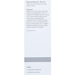 THE ORDINARY Niacinamide 10% + Zinc 1% 30ml, 1.01 Fl Oz (Pack of 1)