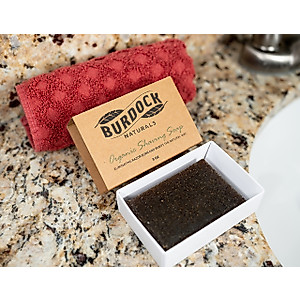 Burdock Naturals Organic Shaving Soap - All natural Shaving cream for razor burn and bumps