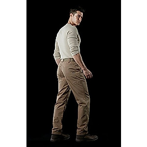 CQR Men's Ripstop Work Pants, Water Repellent Tactical Pants, Outdoor Utility Operator EDC Straight/Cargo Pants, Utility Straight(twp301) - Charcoal, 34W x 30L