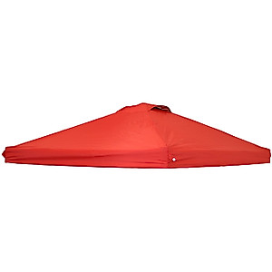 Sunnydaze 10 x 10 Foot Premium Pop-Up Canopy Shade with Vent - PU-Coated 150D Oxford Fabric Replacement Top for Canopy - Red