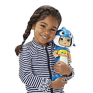 Baby Alive, Baby Shark Brown Hair Doll, with Tail & Hood, Inspired by Hit Song & Dance, Waterplay Toy for Kids Ages 3 Years Old & Up (Amazon Exclusive)