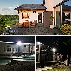 MEIKEE 35W LED Flood Lights Outdoor, 3500lm LED Work Light with Plug, 5000K Natural White Security Light, IP66 Waterproof Portable Outdoor Flood Lighting for Garage Garden Stadium Playground (4Pack)