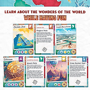 Trekking The World - The Award-Winning Board Game for Family Night | Explore The Wonders of The World | Perfect for Kids & Adults | Ages 10 and Up