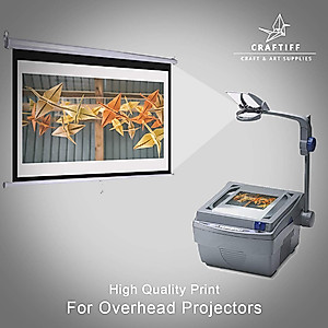 Ohp Clear Printable Transparency Film 8.5 x 11 Inches for Overhead Projectors, for Laser Printers - 40 Sheets
