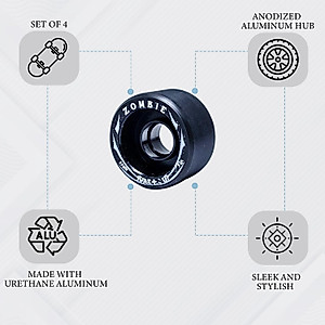 Sure-Grip Zombie Wheels Roller Derby Speed Skating (Max Black 92A)