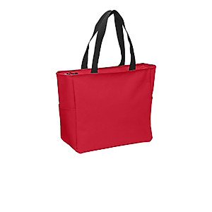 Port Authority Essential Zip Tote. BG410, Chili Red, OSFA