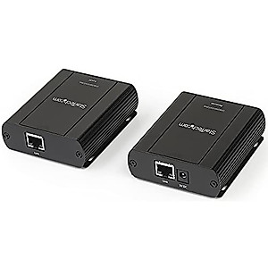 StarTech.com USB 2.0 Extender Over Cat5/Cat5e/Cat6 Ethernet Cable (RJ45) - 330ft/100m Industrial USB Extender Adapter Kit w/ESD Protection & Metal Case - Externally Powered - 480 Mbps (USB2001EXT2NA)