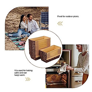 Alipis 25pcs bread tray cake stencil cake pans loaf pan bread pan baking pan Disposable Baking Mold Toast baking loft bread containers nonstick bakeware oven pan bread box Medium Paper