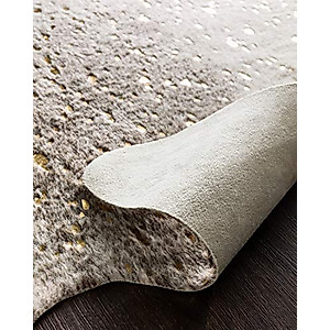 Loloi II Bryce Collection BZ-07 Pewter/Gold, Contemporary 5' x 6'-6" Area Rug