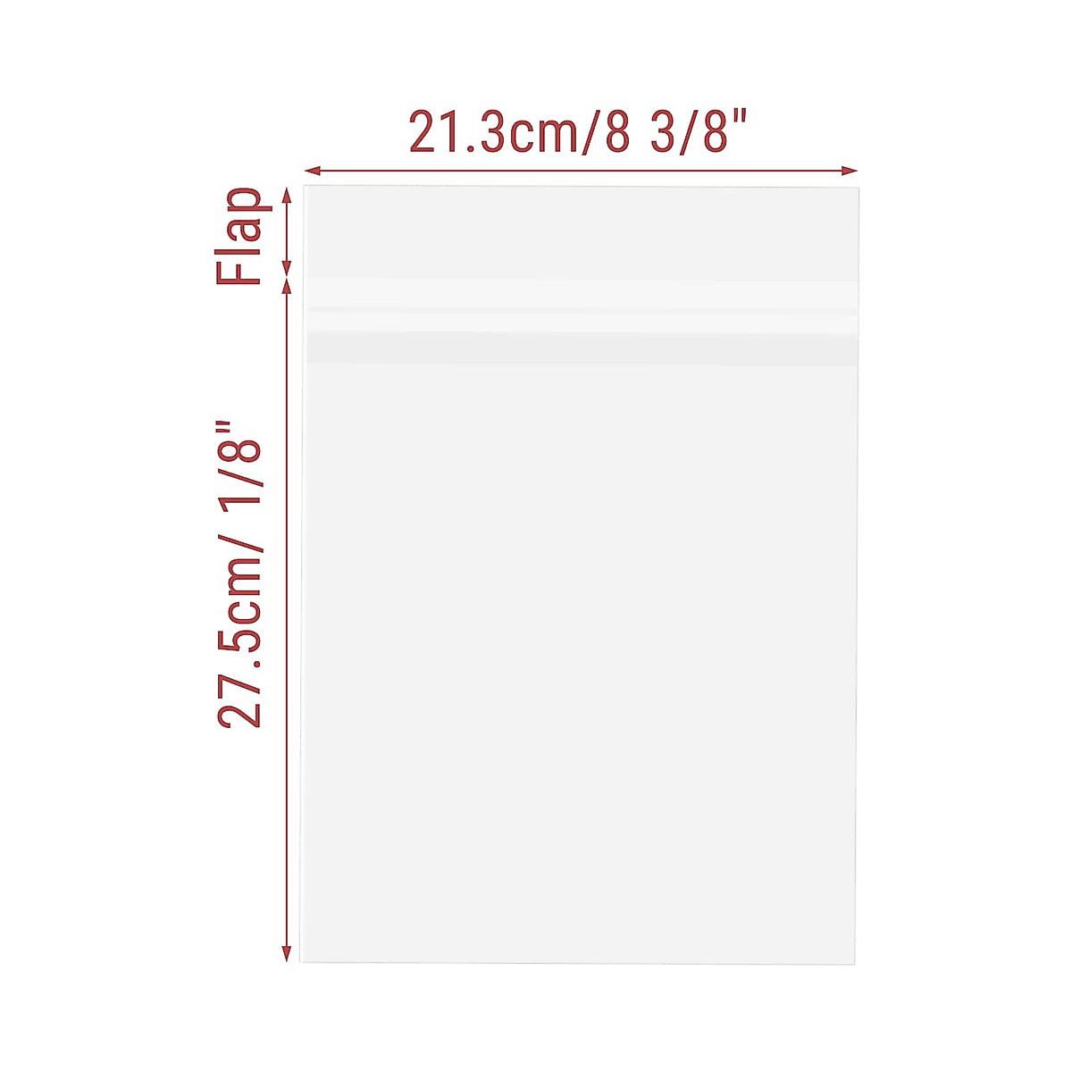 Golden State Art, Pack of 100, Acid-Free Crystal Clear Sleeves Storage Bags for Photo Prints Framing Mats Mattes (Bag Size: 8 3/8 x 10 1/8 inches for 8x10 Mats)