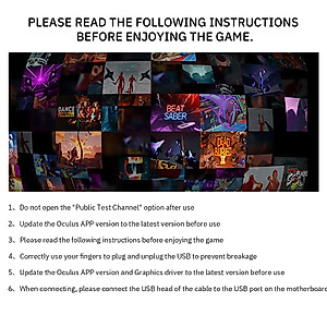 KRX Silver Braided Cord for Oculus Quest and Quest 2 Link Cable, 10FT USB A to C 3.2 Gen1 Cable for Fast Charging & Data-Transmission (10FT(3M), Silver)