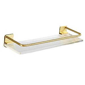 ＡＷＨＡＯ Bathroom Floating Shelf Acrylic Wall Shelf Bathroom Shelf Holder for Bathroom Bedroom, 30cm
