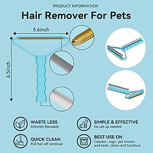 Pet Hair Remover,Deep Cleaning Dog Cat Hair Remover,Lint Cleaner Pro,Fur Removal Tool,Portable Carpet Scraper Rake,Fuzz Hairball Shaver Brush for Carpet,Car Mat,Couch,Pet Bed,Furniture,Rug(1Pcs)