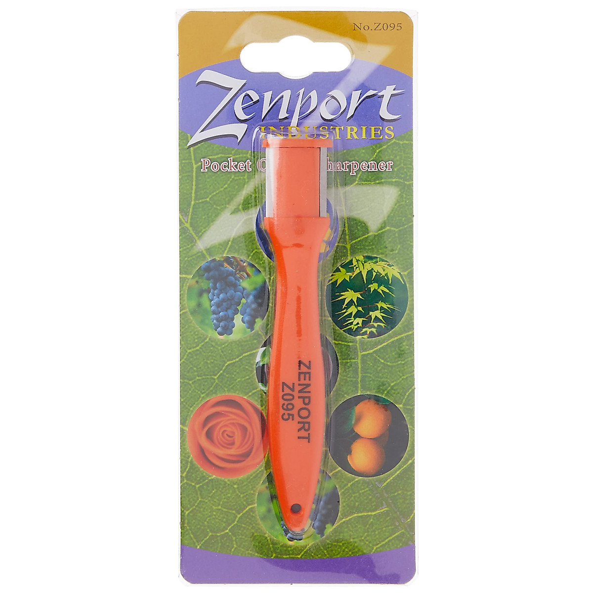 Zenport Z095 Tungsten Carbide Sharpener for Pruners and Knives,Orange