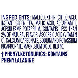 Crystal Light Sugar-Free Raspberry Green Tea On-The-Go Powdered Drink Mix 120 Count-10 Count (Pack of 12)