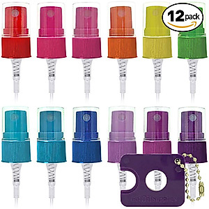 Essential Oil Spray Tops For 5, 10, 15 to 100 ml Bottles. Reduce, Reuse and Recycle Your Empty EO Containers and Bottles With Our Fine Mist Sprayer Replacement Pump (Rainbow) by Got Oil Supplies