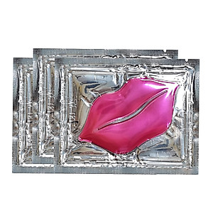 Reengull 30 PCS Lip Mask Collagen Lip Masks Sheet for Dry Lips, Gel Lip Mask Pack for Remove Dead Skin, Moisturizes and Lightens Lip Lines, Pink