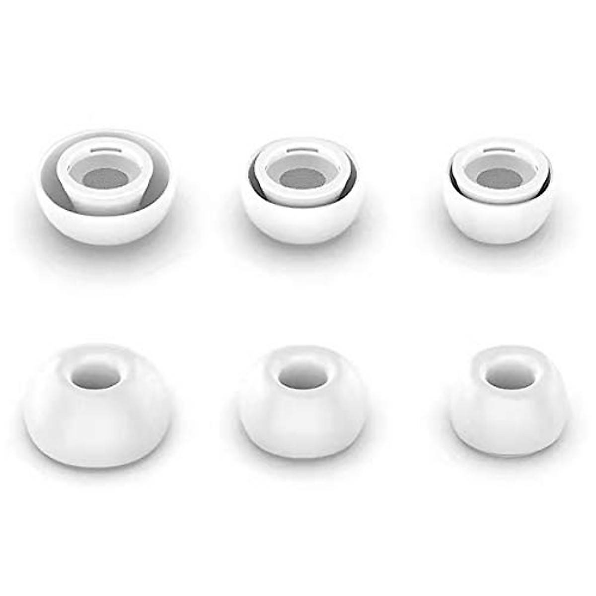 ALXCD 3 Pairs Ear Tips Compatible with AirPods Pro Headphones, Silicon Earbud Tips Eargel Replacement, Perfect Compatible with AirPods Pro [White Small Size]