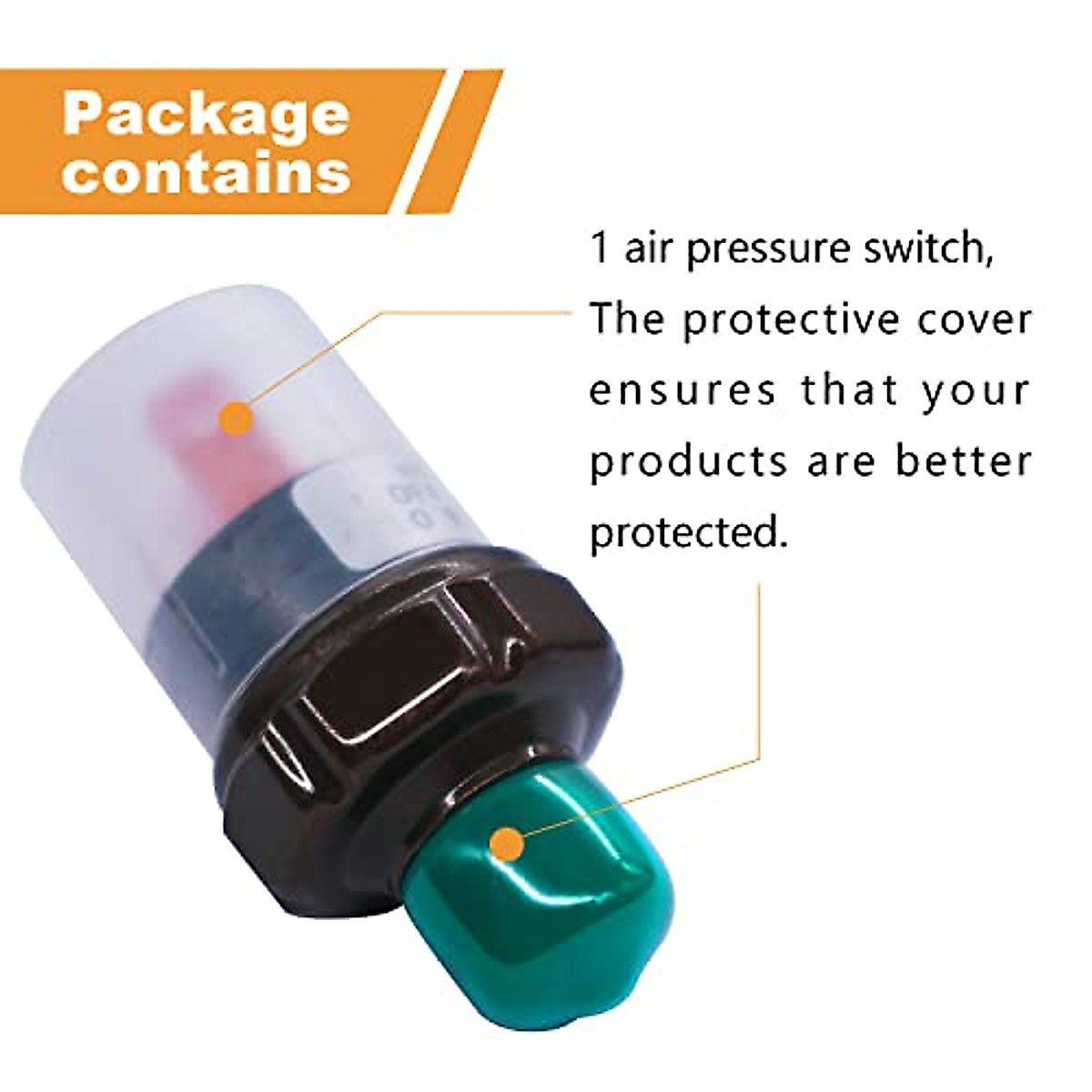 mankk Air Pressure Switch 90-120 PSI Thread 1/4"NPT 24V 12V DC Air Compressor Pressure Switch for Air Horn Train 90-120-1/4"NPT-BK