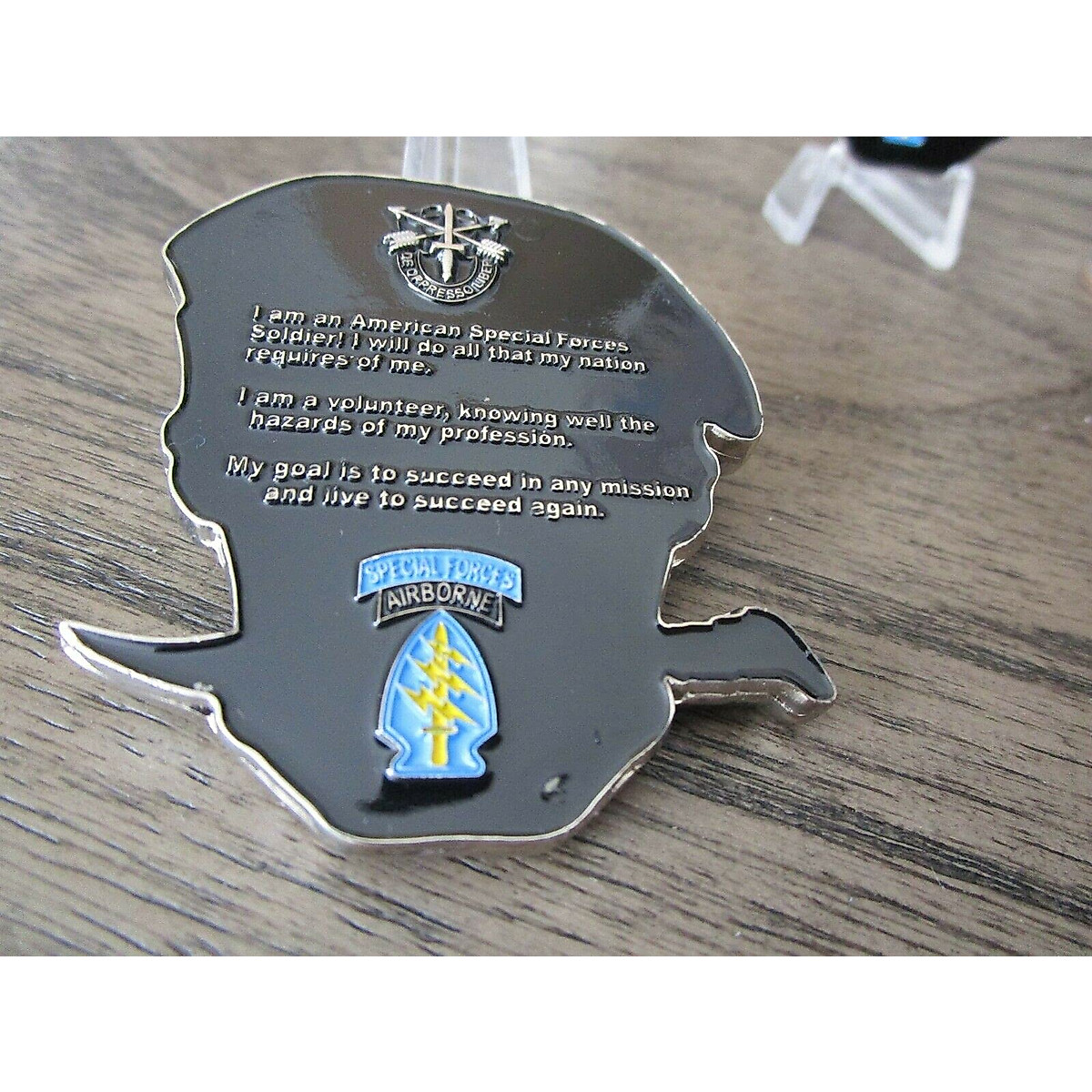 United States Army 7th Special Forces Group Green Berets Creed 7th SFG (A) Reapers Skull Challenge Coin