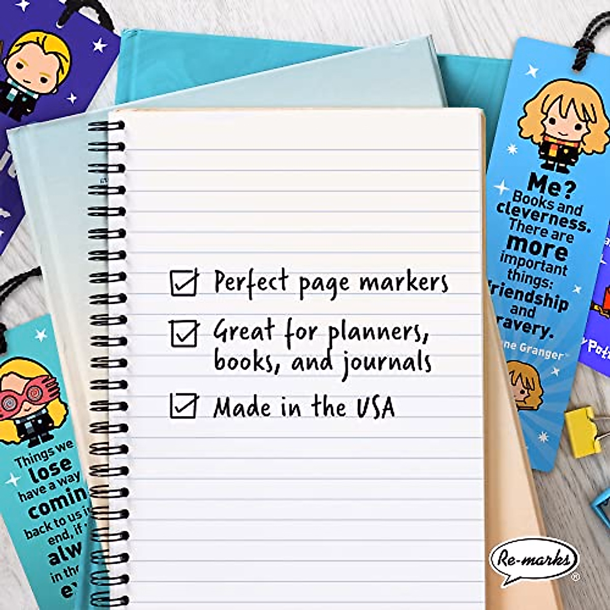 Re-marks “Harry Potter” Harry, Hermione, Luna, and Draco Quotemarks, Pack of 4