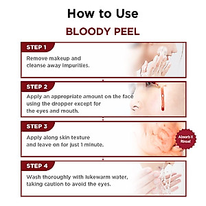 SKIN1004 Bloody Peel 1.01 fl.oz, 30ml AHA 17% Peeling Solution, Pulls off Dramatic Exfoliation Effect with Special Home-care