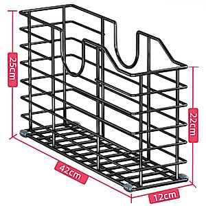 LEAYAN Under Sink Storage Cabinet Organizer Drawer, Multi-Purpose Under Kitchen Sink Organizers and Storage Upgraded Kitchen Cabinet Organizer Under Sink Rack Shelf, White 42x12x25cm