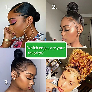 RQLN Edge Control for Black Hair, Hair Gel for Women, Strong Hold Water-based Edge Stay Gel, All Hair Types, No Flaking, Extra Hold, 3.38oz Fresh Cherry Fragrance