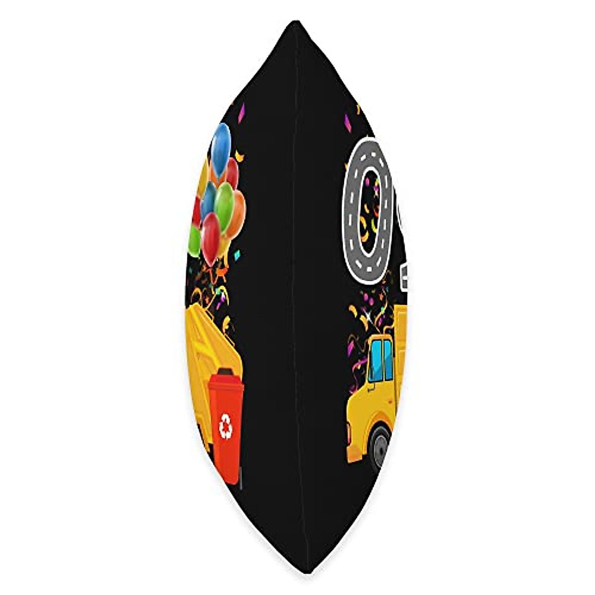 Garbage Truck Dumpsters Bin Birthday Pun Happy O9 Birthday Rear Loader Garbage Truck Throw Pillow, 18x18, Multicolor