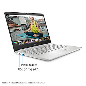 HP 14-inch HD AMD Ryzen 3 3.5GHz 4GB 1TB HDD Radeon Vega 3 Webcam Windows 10 Laptop Sliver (1TB HDD, Silver) (Renewed)