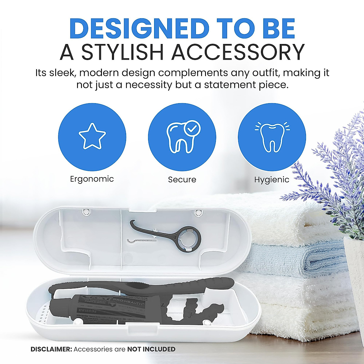 OrthoKey OrthoPod Dental Travel Case - Secure Storage for Aligners, Retainers, and Invisalign - Convenient Toothbrush and Toothpaste Holder - Clear Removable Grabber - Sterile Storage