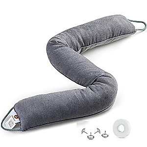 Door Draft Stopper,YOOGO 36 Inch Under Door Draft Blocker for Bottom of Door,Weighted Under Door Draft Noise/Wind/Light/Air/Dust/Odor Blocker for Apartment Door Gap Filler Bottom,Fabric Draft Guard