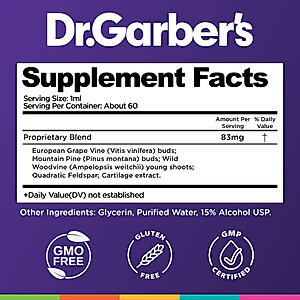 Dr. Garber's Natural Solutions Joint Health Oral Drops - Gemmotherapy Liquid Supplement for Healthy Joint Support & Function, Joint Repair, and Improved Mobility & Flexibility - 60ml