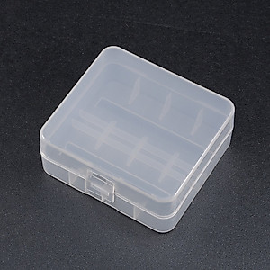 uxcell Hard Plastic Storage Box Battery Holder Organizer Protective Container for 2 x 26650 Batteries