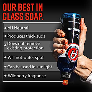 Adam's Polishes Car Wash Shampoo (16 fl. oz), pH Best Car Wash Soap For Snow Foam Cannon or Gun For Pressure Washer & 5 Gallon Bucket, Powerful Safe Spot Free Cleaning Liquid Auto Detergent