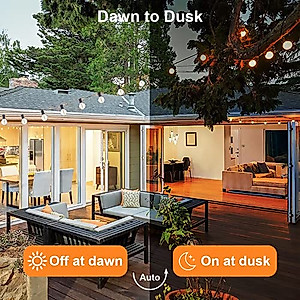 SUNTHIN Solar String Lights Outdoor, 97ft Solar Patio Lights with 48 Shatterproof G40 LED Bulbs, Waterproof Solar Powered Outdoor Lights for for Garden, Backyard, Porch, Deck, Pergola, Camping, Party